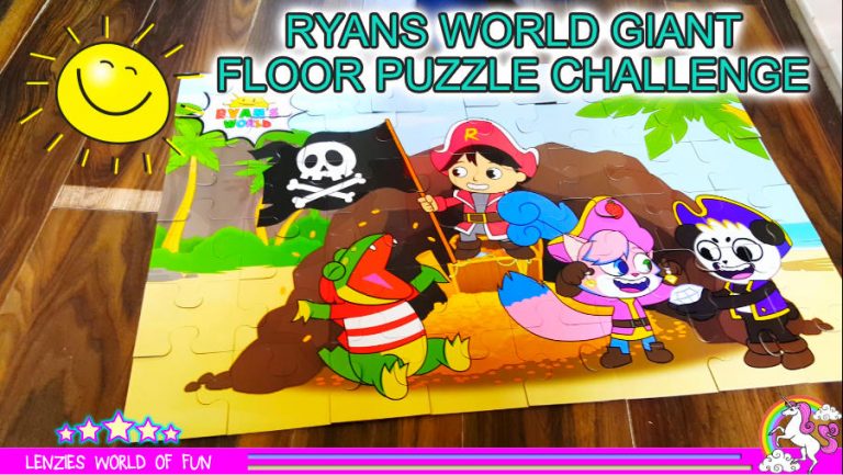 Ryan's World Giant Floor Puzzle | Lenzie Takes On The Giant Jigsaw ...
