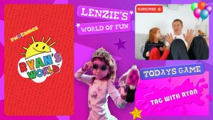 Playing Tag With Ryan | AWESOME Gameplay | Lenzie & Daddy Try To Catch Gus